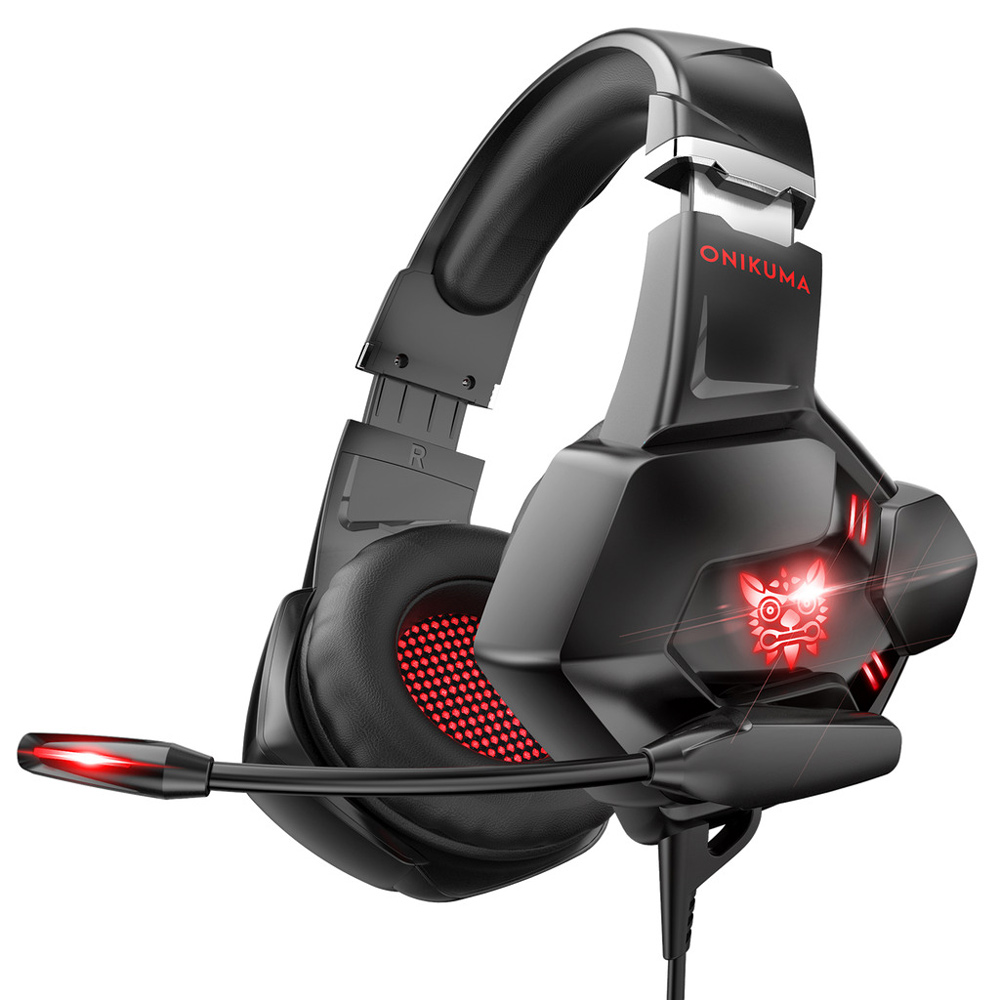ONIKUMA K11 WITH MIC AND LED LIGHT GAMING HEADSET - BLACK - NUMBER ONE ...