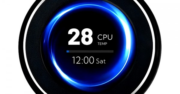 PORODO GAMING 2.1" DIA MINI SMART PC HEALTH INFORMATION SCREEN WITH 3M ...