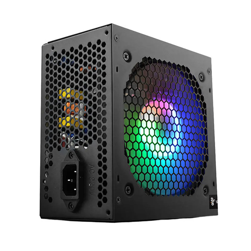 AIGO WARRIOR AK600 600W ATX 12V COMPLETE PROTECTION 12CM SILENT FAN RGB ...