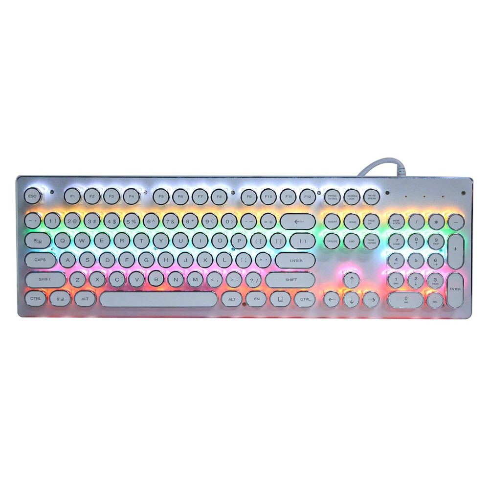 BAJEAL HJK920 MECHANICAL GAMING WIRED KEYBOARD 104 PUNK ROUND KEYCAPS ...