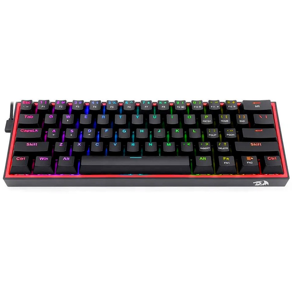REDRAGON K617 RGB FIZZ RGB 60% WIRED MECHANICAL RED SWITCH GAMING ...