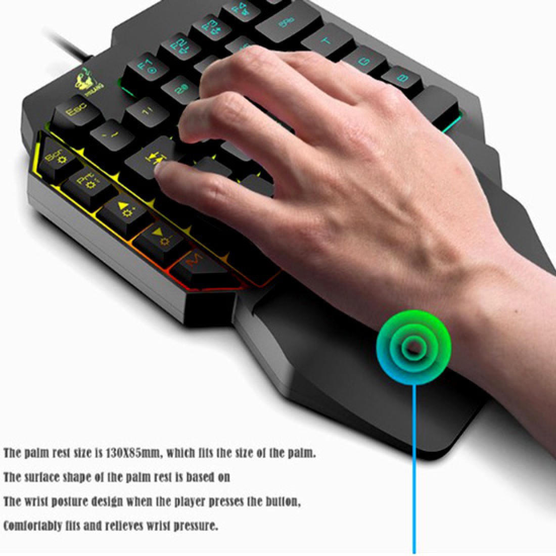 ZIYOULANG K1 FREE WOLF ONE-HAND GAMING KEYBOARD
