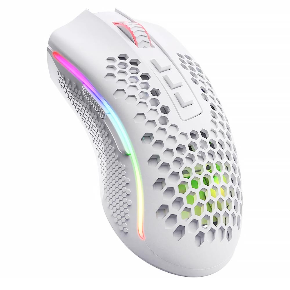 REDRAGON STORM PRO M808W 16000 DPI RGB HONEYCOMB SHELL 2.4GHZ DUAL MODE ...