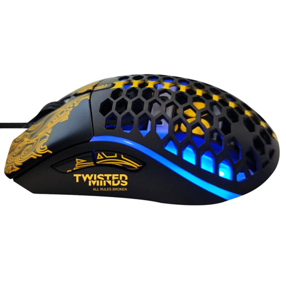 TWISTED MINDS COOL KNIGHT WIRED 12000 DPI RGB GAMING MOUSE