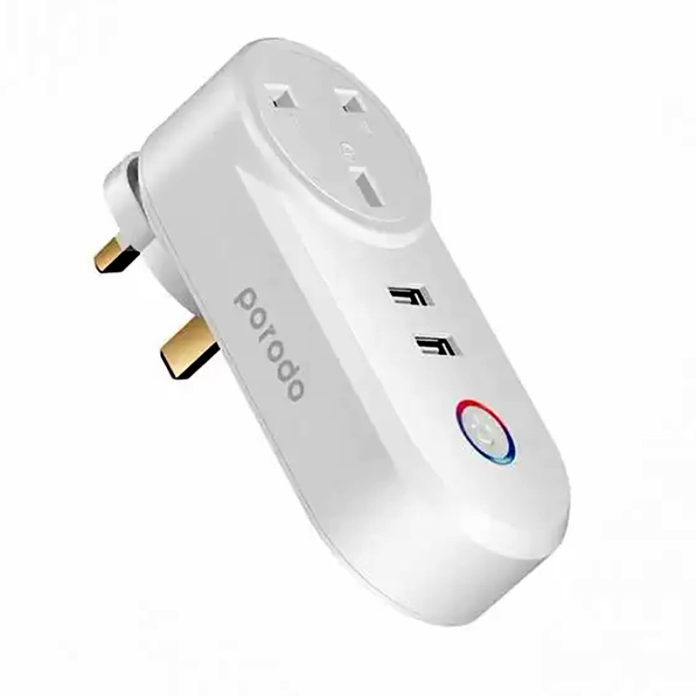 PORODO LIFESTYLE SMART WIFI PLUG WITH DUAL USB CHARGER WORKS WITH ALEXA ...