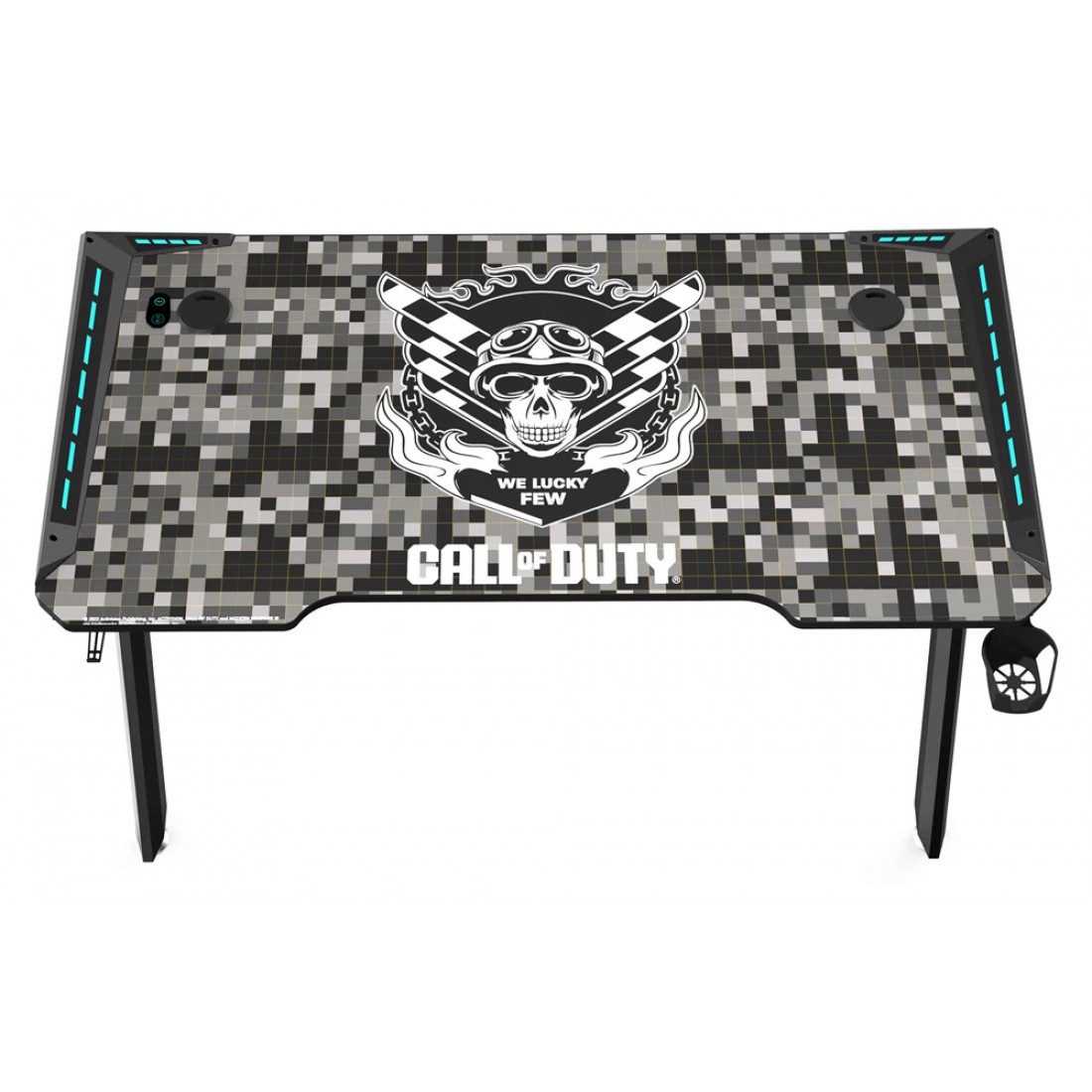 CALL OF DUTY (COD) HAWKSBILL SERIES RGB FLOWING LIGHT GAMING DESK WITH ...