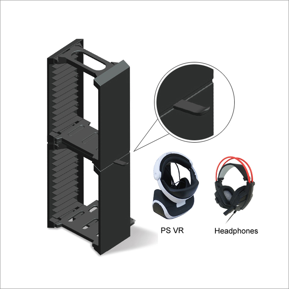 DOBE PS4 AND XBOX MULTIFUNCTIONAL VERTICAL STAND STORAGE KIT WITH CD ...