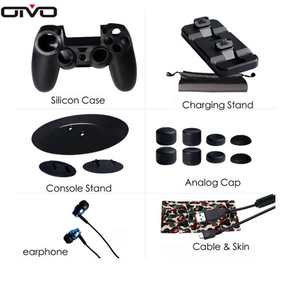 OIVO 15 IN 1 PIECES ADVANCED GAMING SUPER KIT FOR PS4 SLIM / PRO