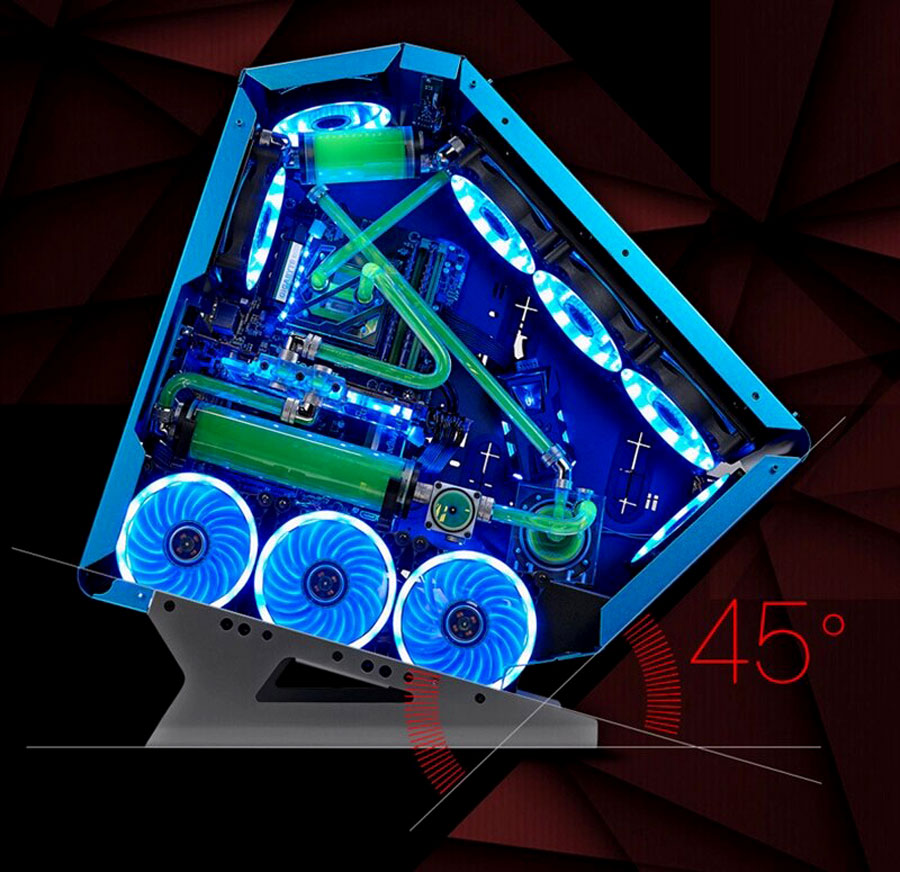 COOLMAN AA0089 DIAMOND SHAPED ALUMINUM GAMING PC CASE