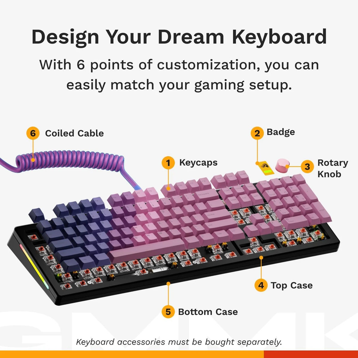 GLORIOUS GMMK 3 PREBUILT SIZE 100% HOT SWAPPABLE SWITCHES RGB ...